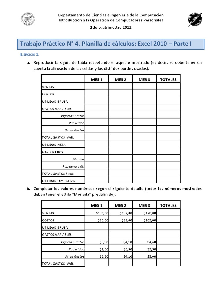 Ejercicios Prácticos de Excel 2010 | PDF | Ciencias de la Computación ...