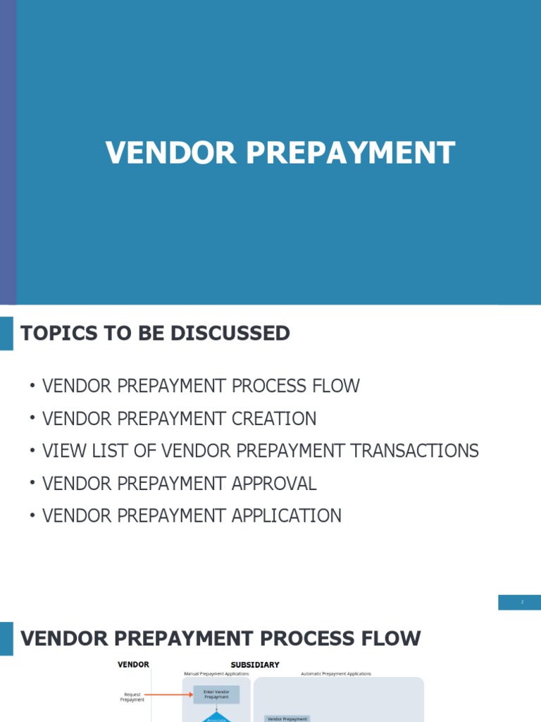 Netsuite Vendor Prepayment Process | PDF | Accounts Payable | Payments
