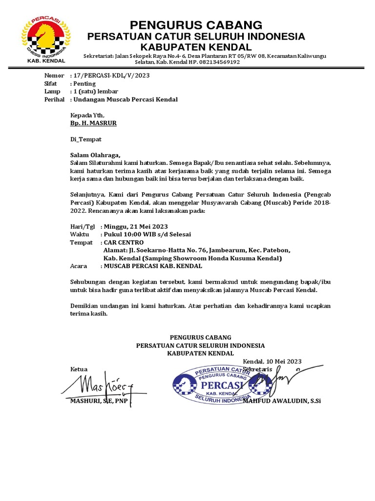 Undangan H Masrur | PDF