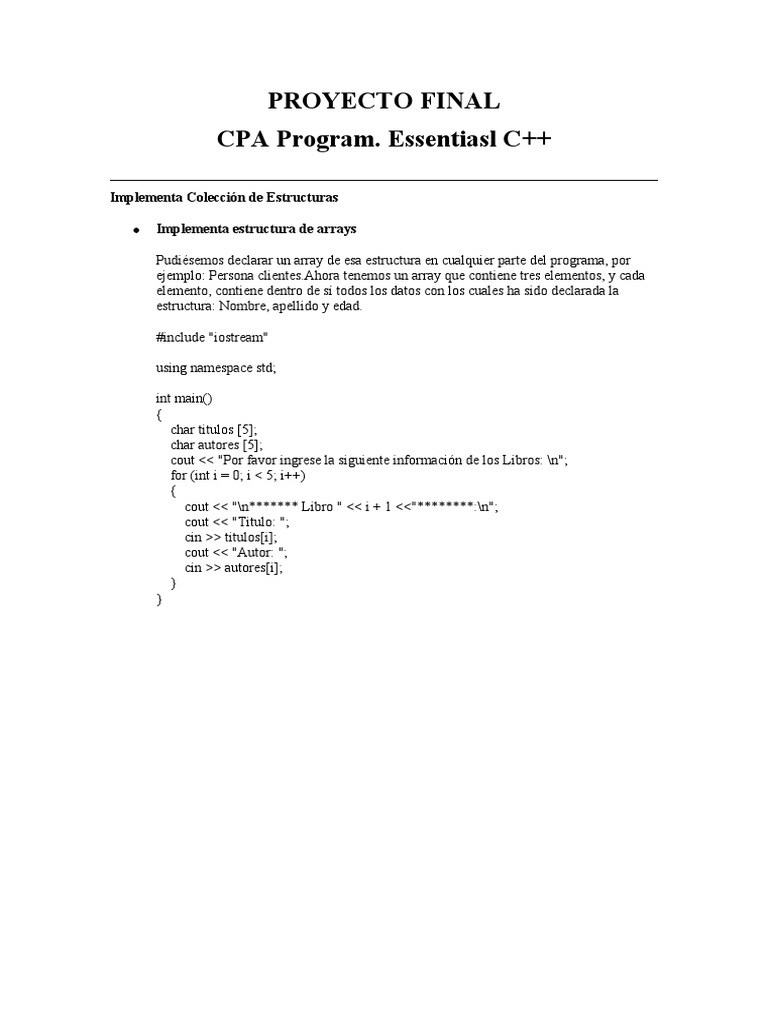 Proyecto Final C++ | PDF | C ++ | Cola (tipo de datos abstractos)