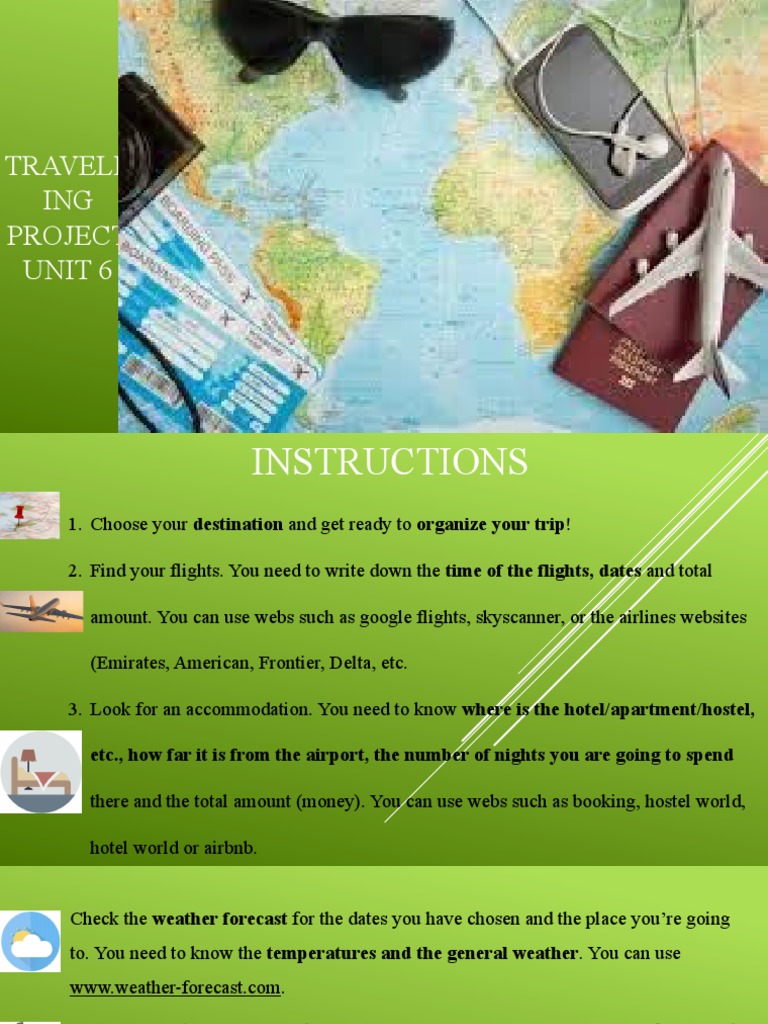 Travelling Project - Unit 6 | PDF
