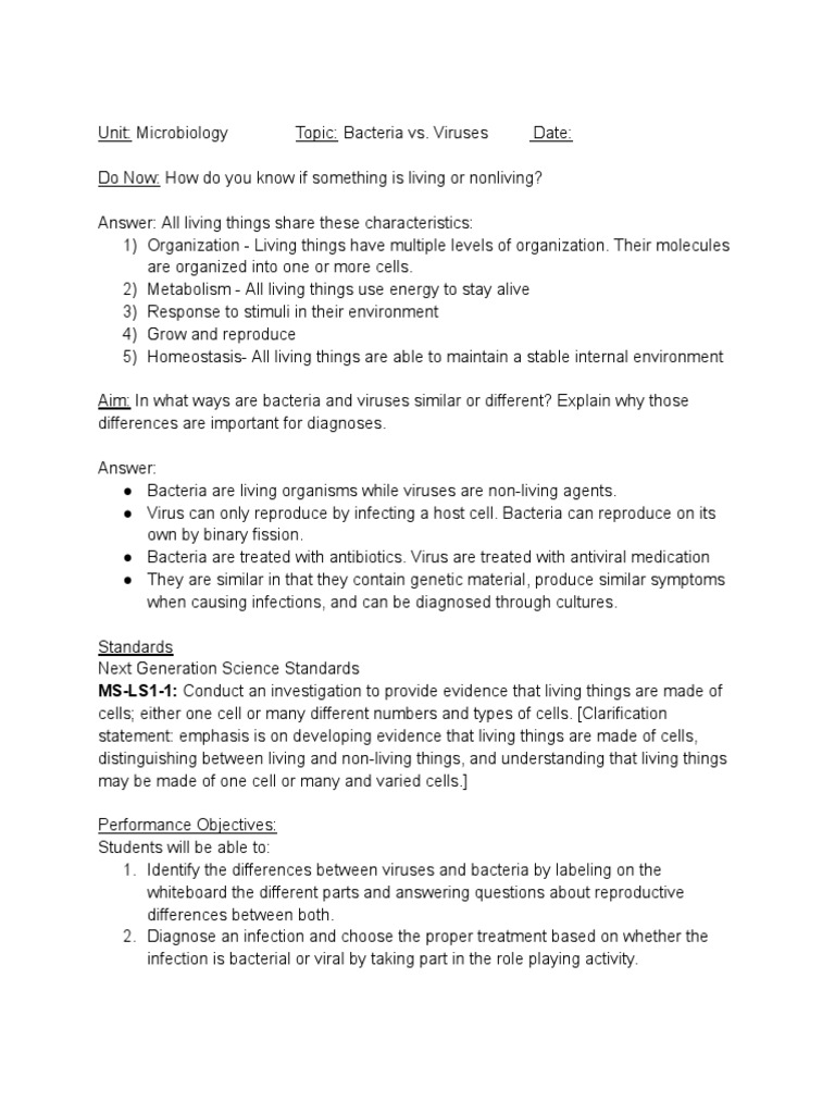 Methods II - Interactive Lesson Plan | PDF | Virus | Organisms