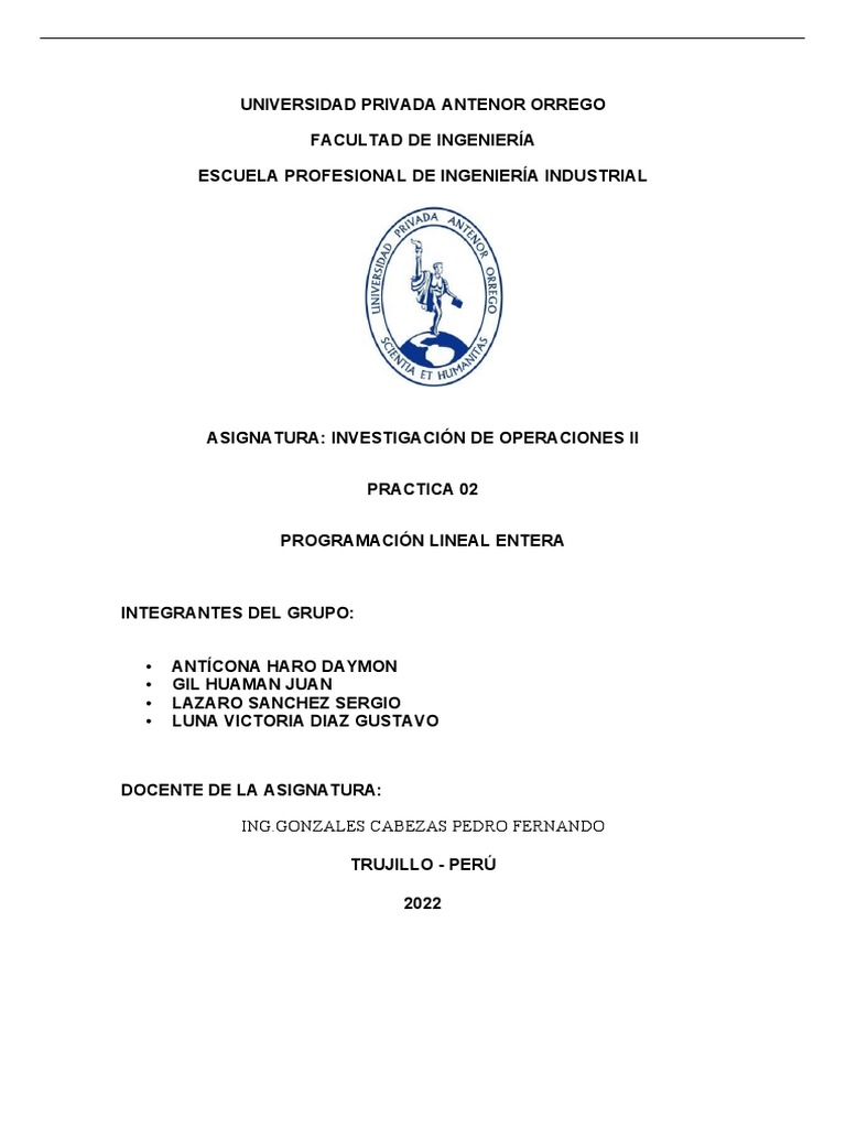 Tarea de Invope II | PDF | Análisis matemático | Matemáticas Aplicadas
