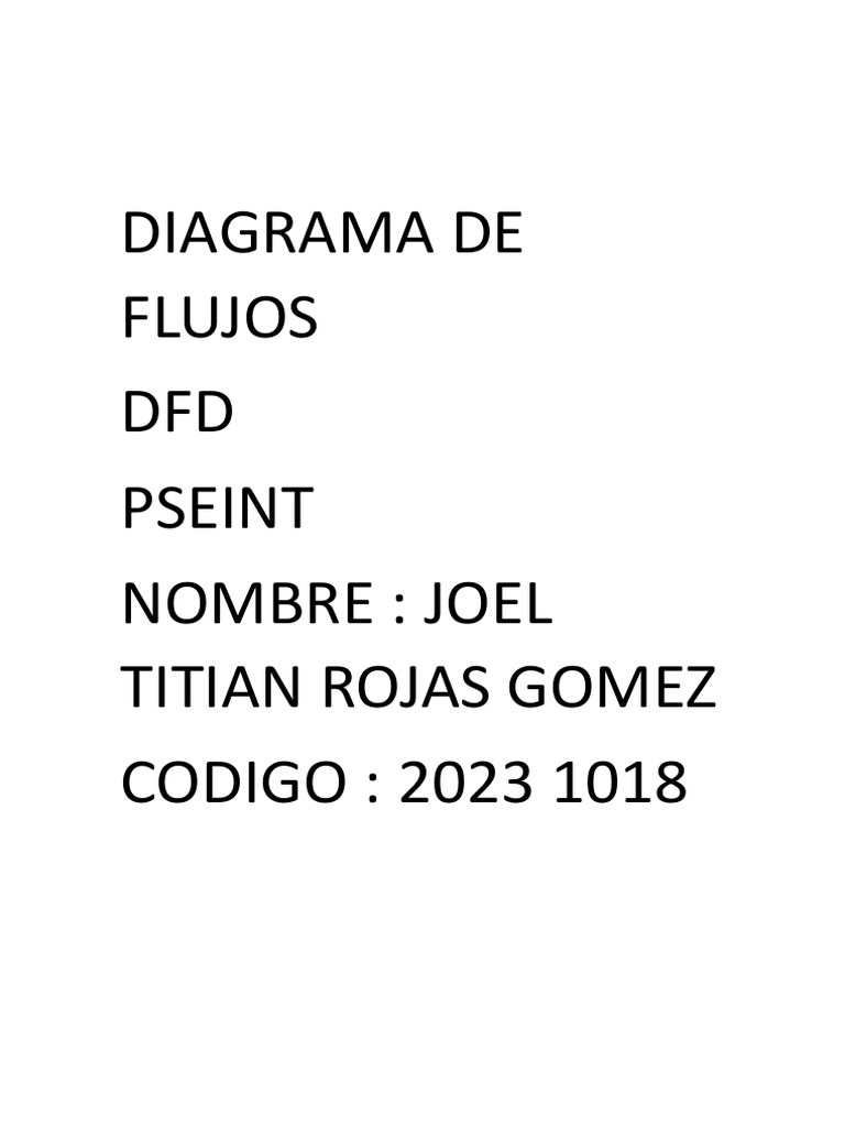 Diagrama de Flujos DFD Pse | PDF