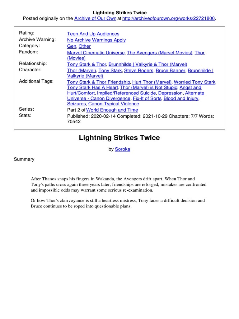 Lightning Strikes Twice | PDF