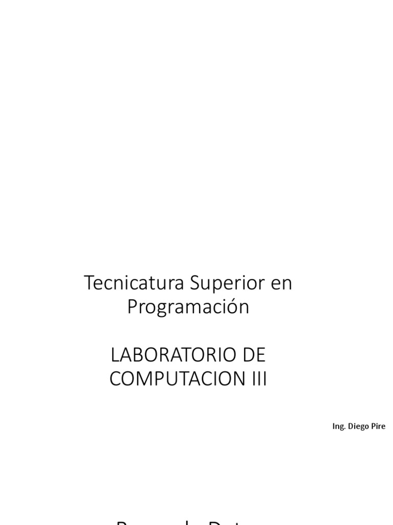 Tecnicatura Superior en Programacion - LaboratorioIII - SQL 2023 - 1 | PDF | Bases de datos | SQL