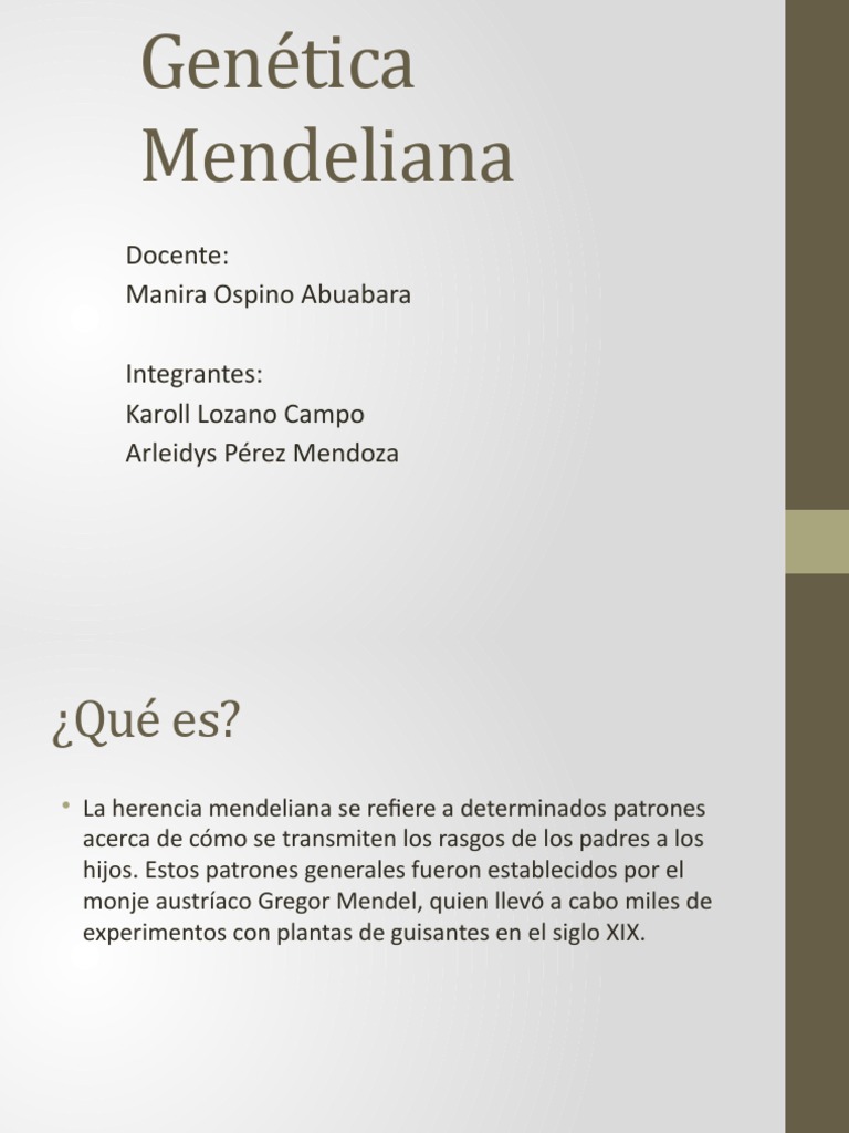 Herencia Mendeliana: Fundamentos y Legado | PDF