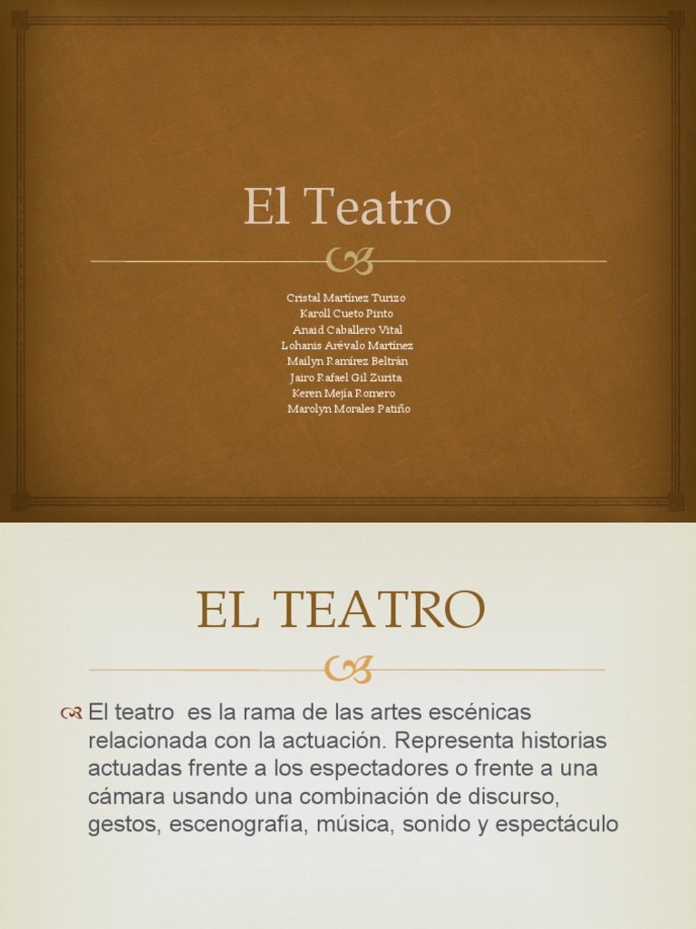 Diapositiva El Teatro | PDF