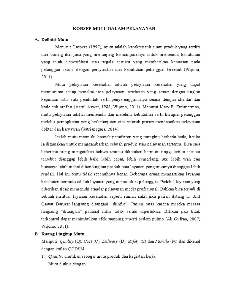 Definisi Mutu, Ruang Lingkup Dan Teori Inspirasi | PDF | Bisnis ...