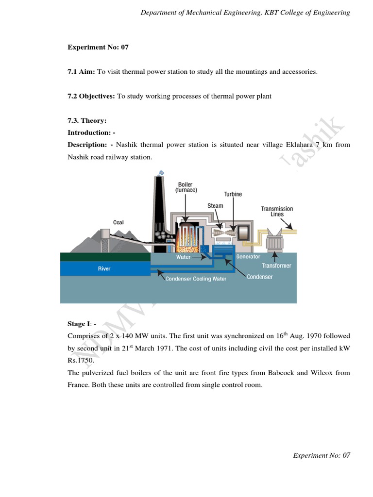 Visit To Thermal Powerplant | PDF | Boiler | Electricity Generation