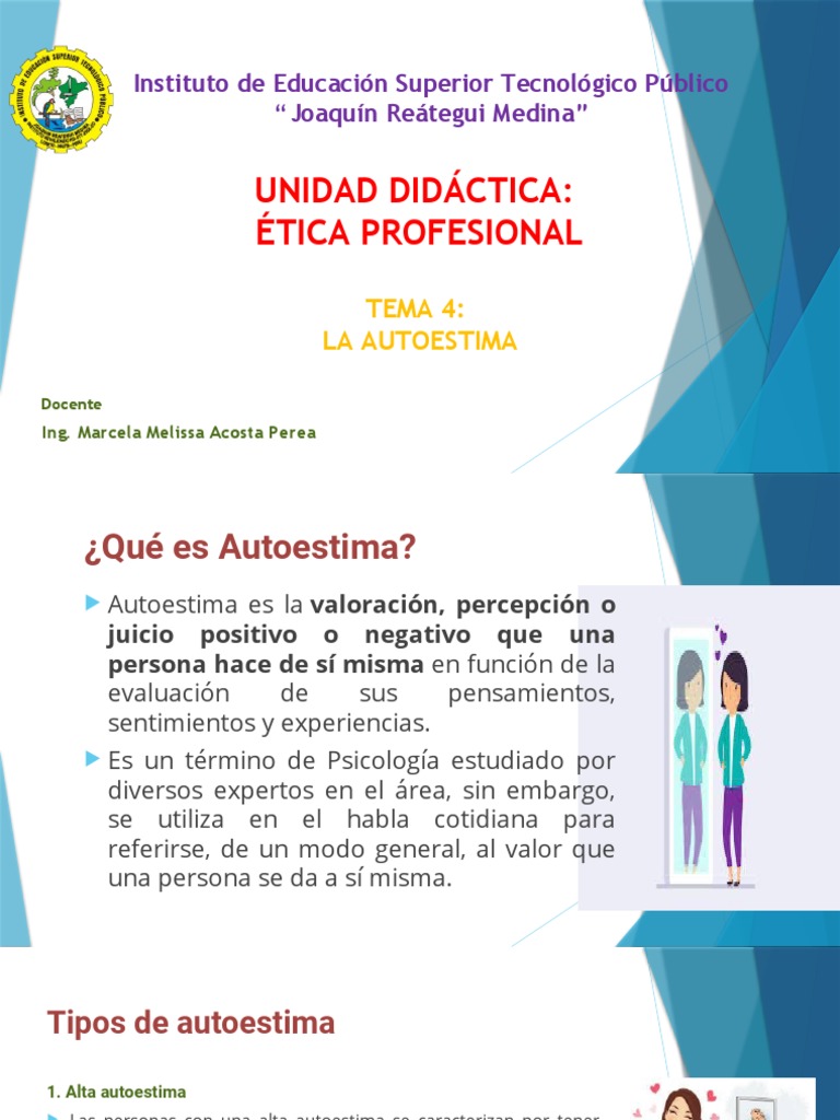 Tema 4 - La Autoestima | PDF | Autoestima | Ciencia cognitiva