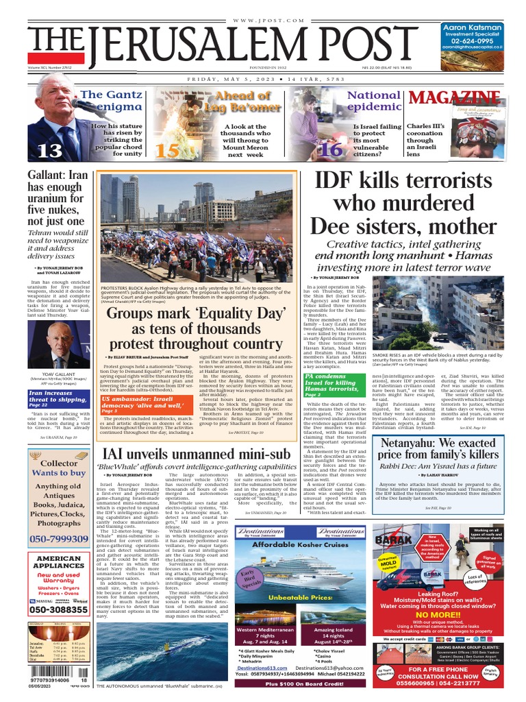 The Jerusalem Post - May 05, 2023 | PDF | Palestinian National ...