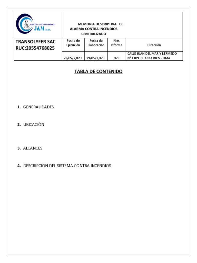Sistema de Alarma Contra Incendios CACI | PDF | Bienes manufacturados ...