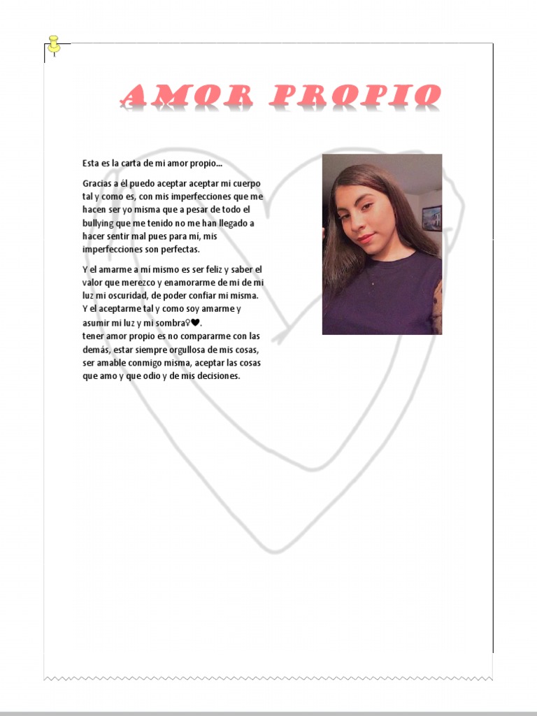 Carta de Mi Amor Propio | PDF