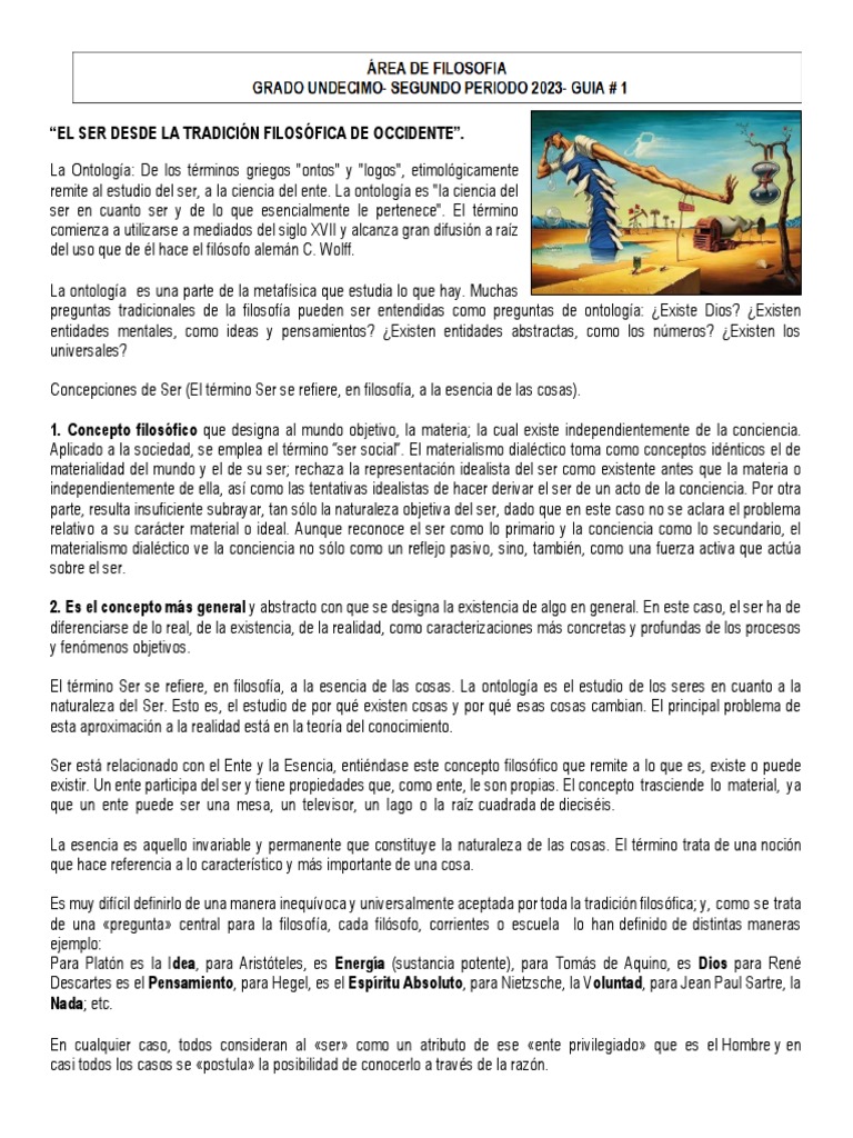 Concepto de Ser y Ejercicio | PDF | Ontología | Esencia
