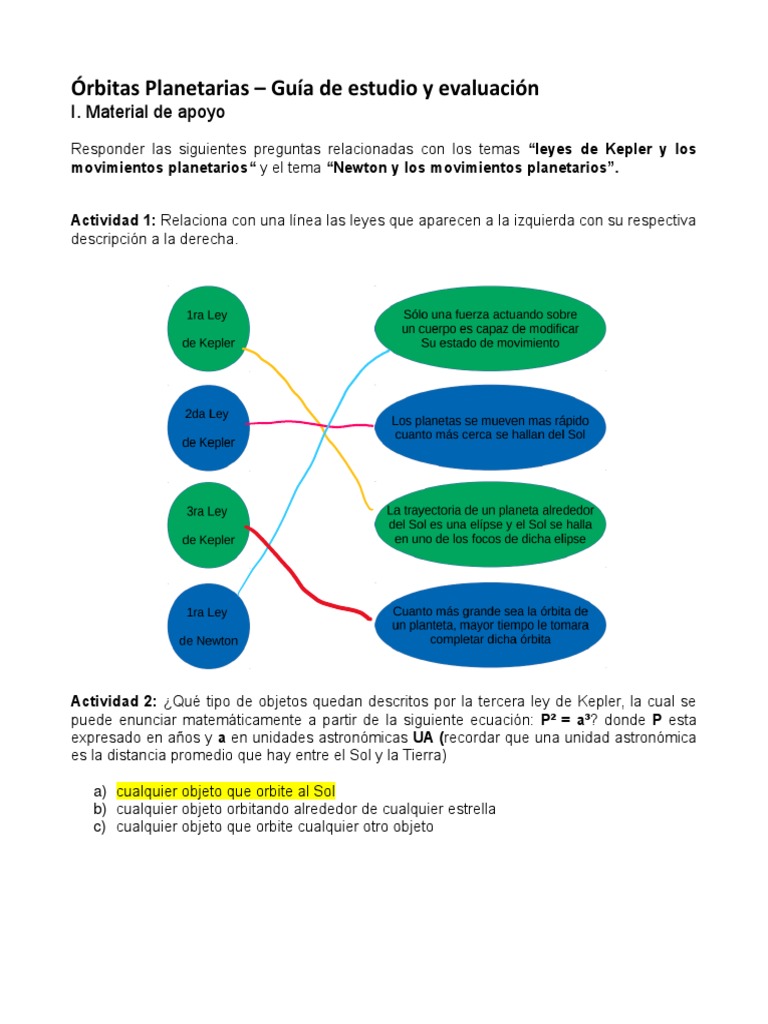5 Orbitas Planetarias - AGM | PDF | Elipse | Orbita