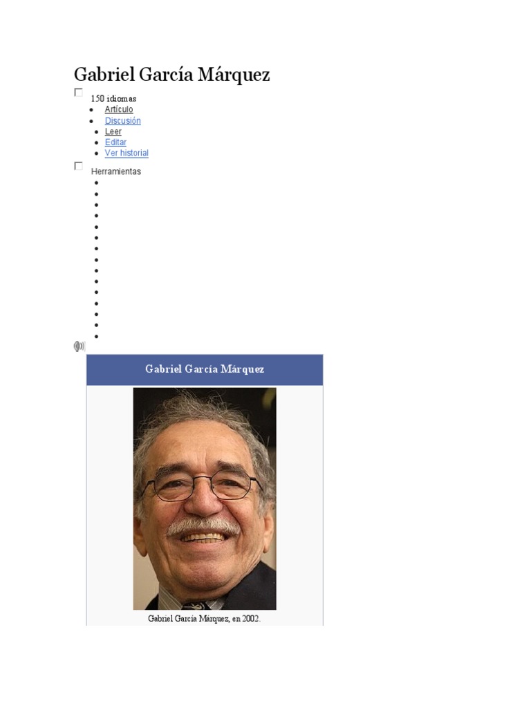 Gabriel García Márquez | Descargar gratis PDF | Gabriel García Márquez
