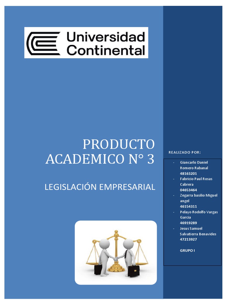 PA3 LEGISLACIÓN EMPRESARIAL (Resuelto) | PDF | Marca | Alimentos