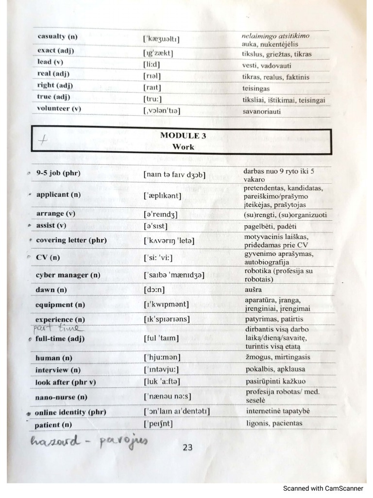 B1 Plus Module 3 Vocabulary | PDF