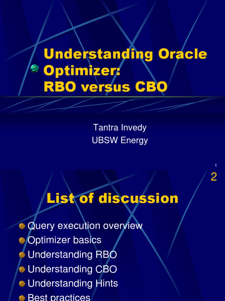 Understanding The Oracle Optimizer Pdf Database Index Sql
