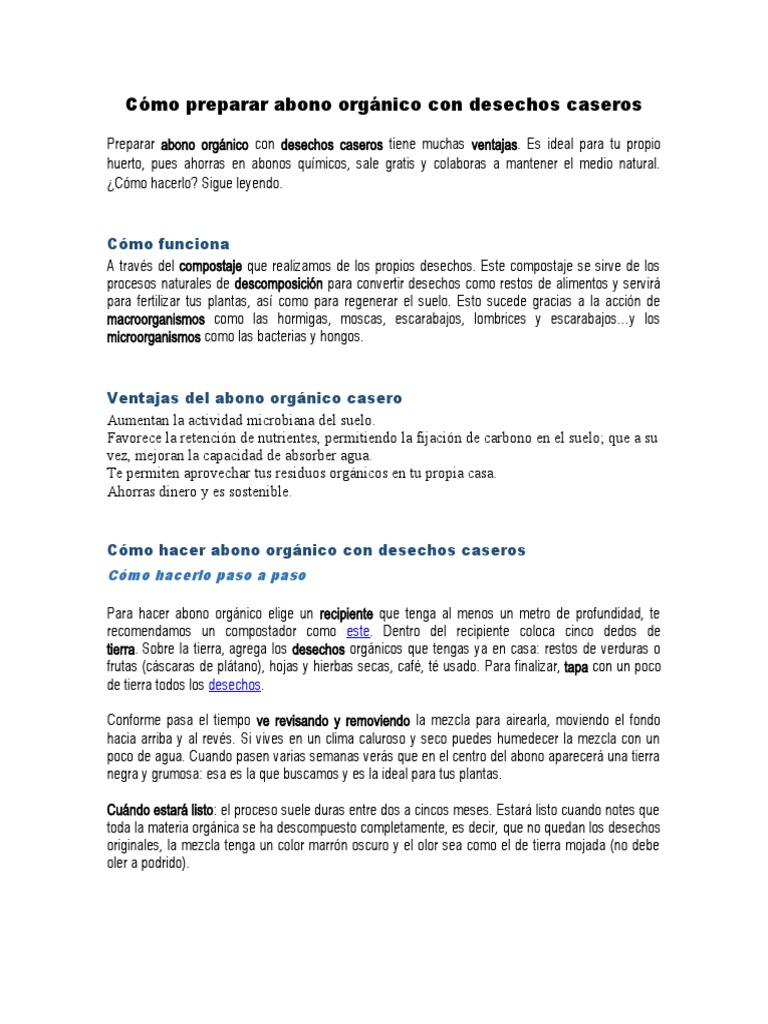 Elaboracion de Compos | PDF | Compost | Fertilizante