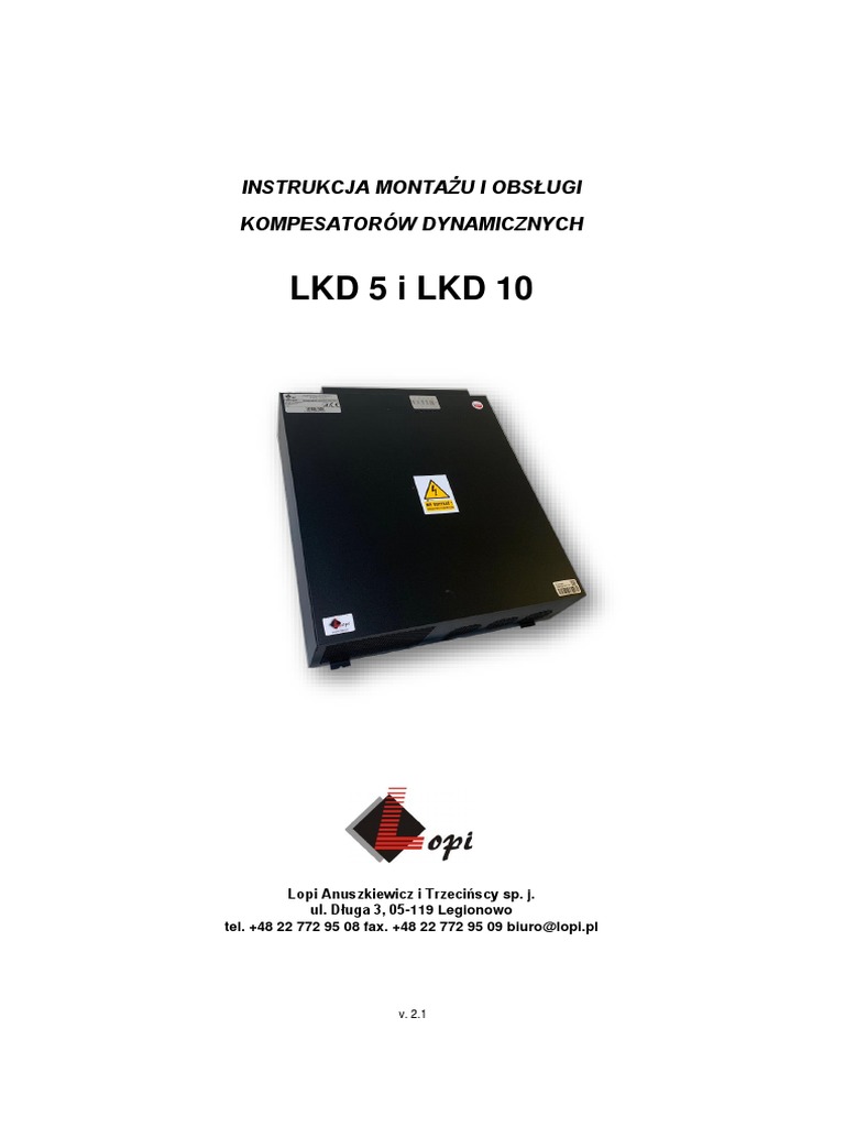 DTR - LKD - 5 - 10 - V - 2.4 Kompensator | PDF