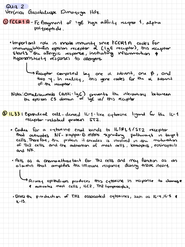 Quiz 2 | PDF | Inflammation | Innate Immune System