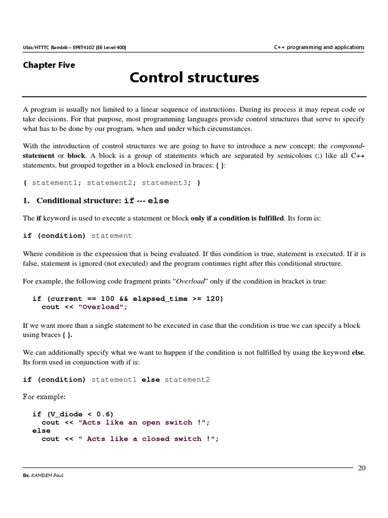 C++ Prog and Appl | PDF | Control Flow | Computer Science C++ Prog and Appl | PDF | Control Flow | Computer Science