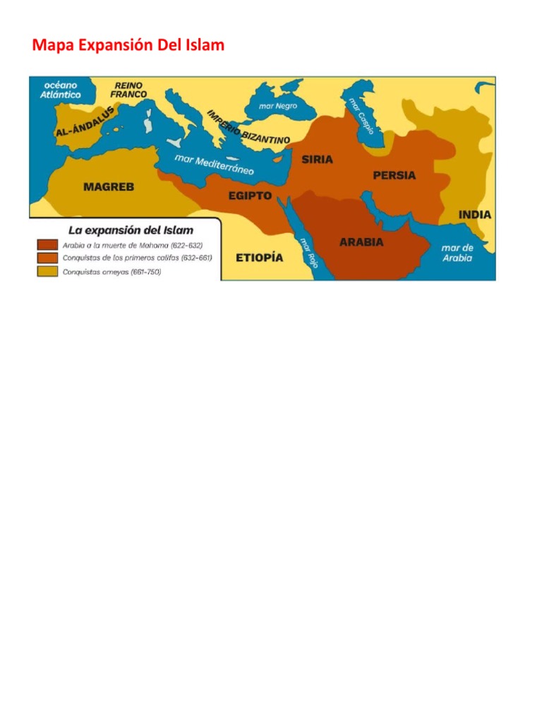 Mapa Expansión Del Islam | PDF