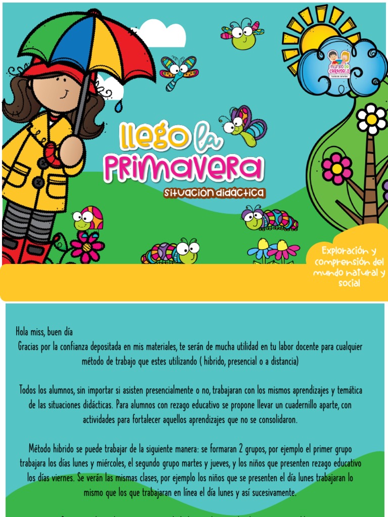 Actividades de Primavera para Preescolar | PDF | Flores | Aprendizaje