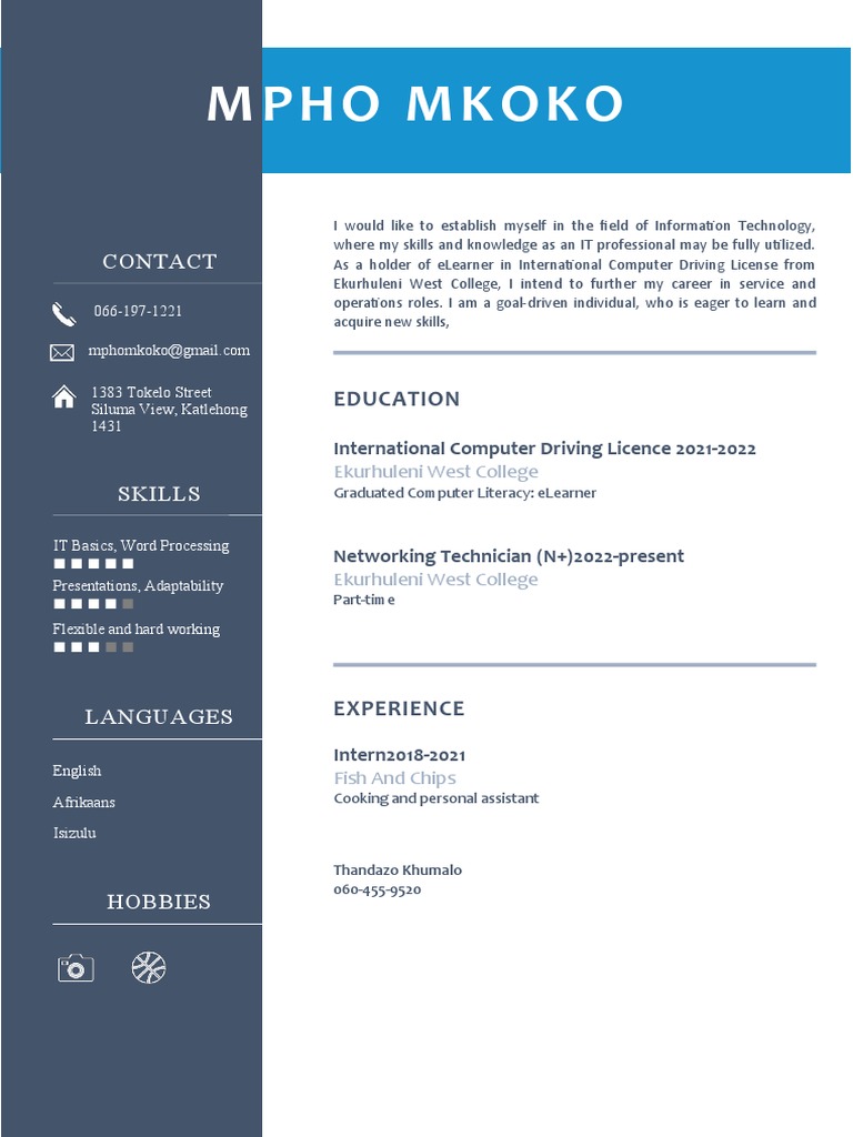 Mpho CV | PDF