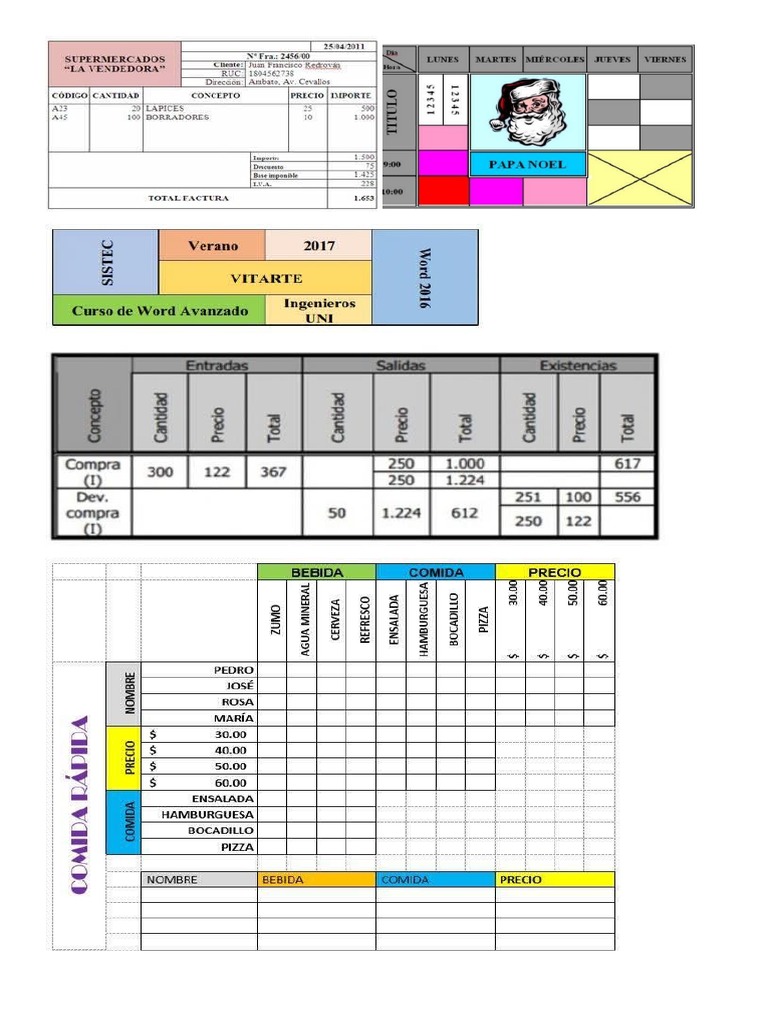 Documentos Tablas | PDF