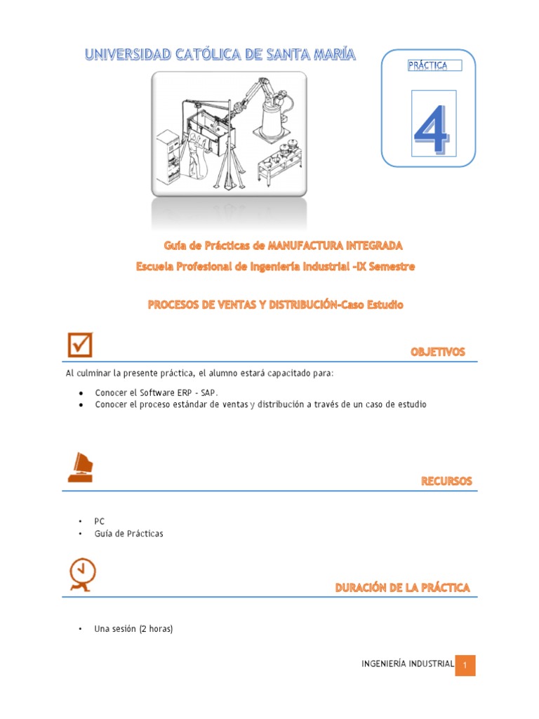 Práctica N°4_MANUFACTURA_SAP CASO ESTUDIO SD | PDF | Sales | Icon (Computing)