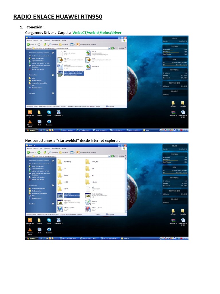 Guía de Configuración del Radio Enlace Huawei RTN950 | PDF ...