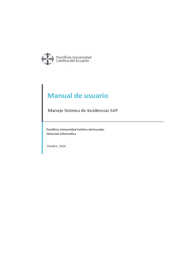 Sap Manual Incidencias | PDF