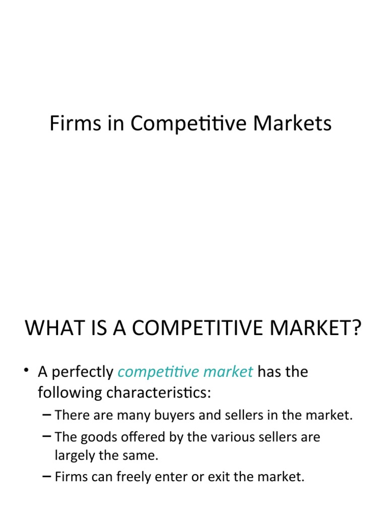 Lecture 8 Firms Competitive | PDF | Long Run And Short Run | Marginal Cost