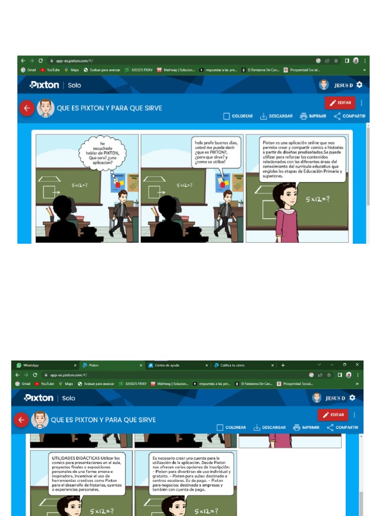 Comic en Pixton | PDF