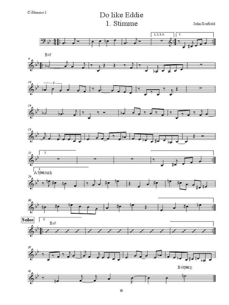 Do Like Eddie 1 C - Partitur | PDF