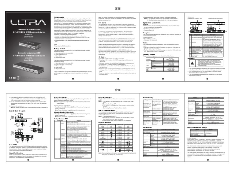Ultra GammaView Aluminus 4555 - U12-40720-Manual | PDF | Usb | Computer Keyboard