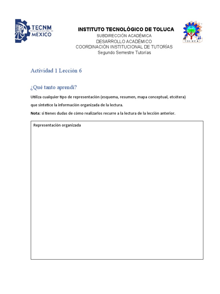 Actividad 1 Leccion 6 | PDF