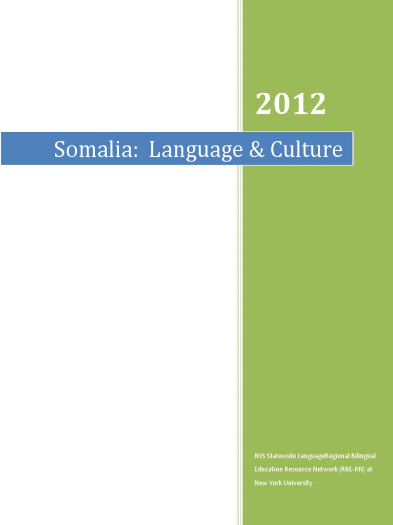 Somalia Language Culture Update | PDF | Somalia | Horn Of Africa