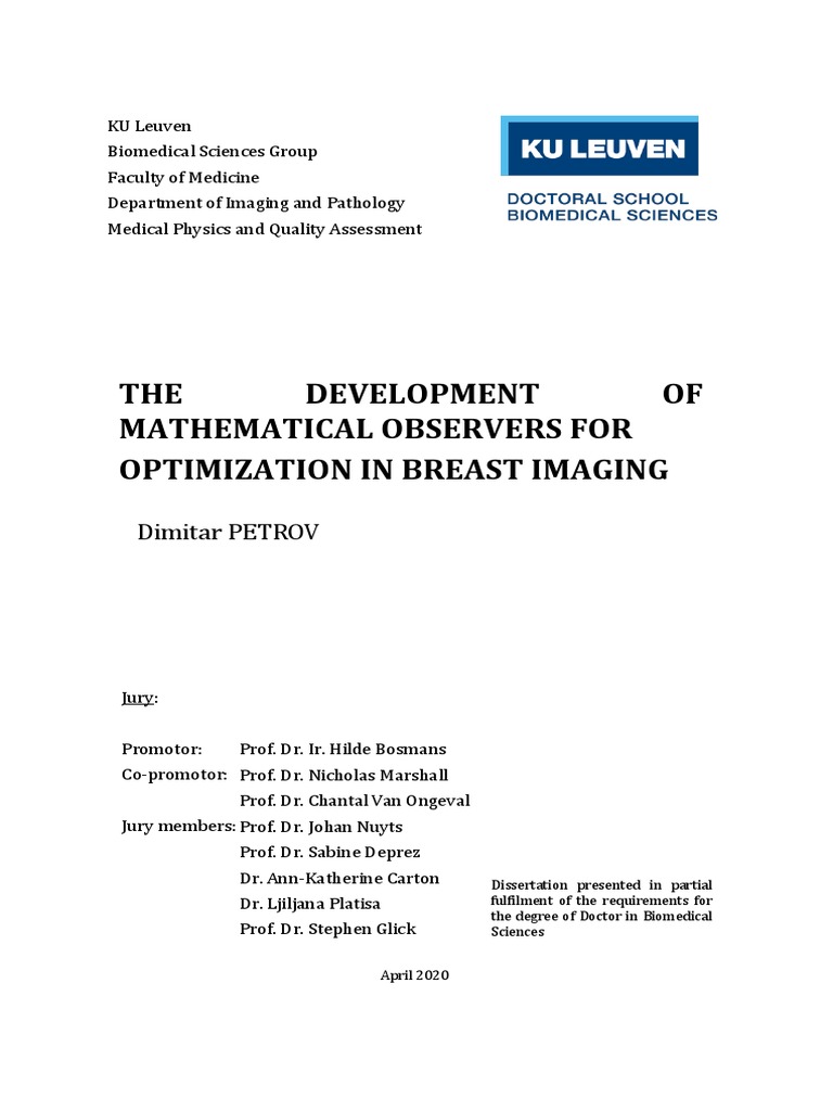 Dimitar Petrov PhDthesis | PDF | Receiver Operating Characteristic | Statistical Classification