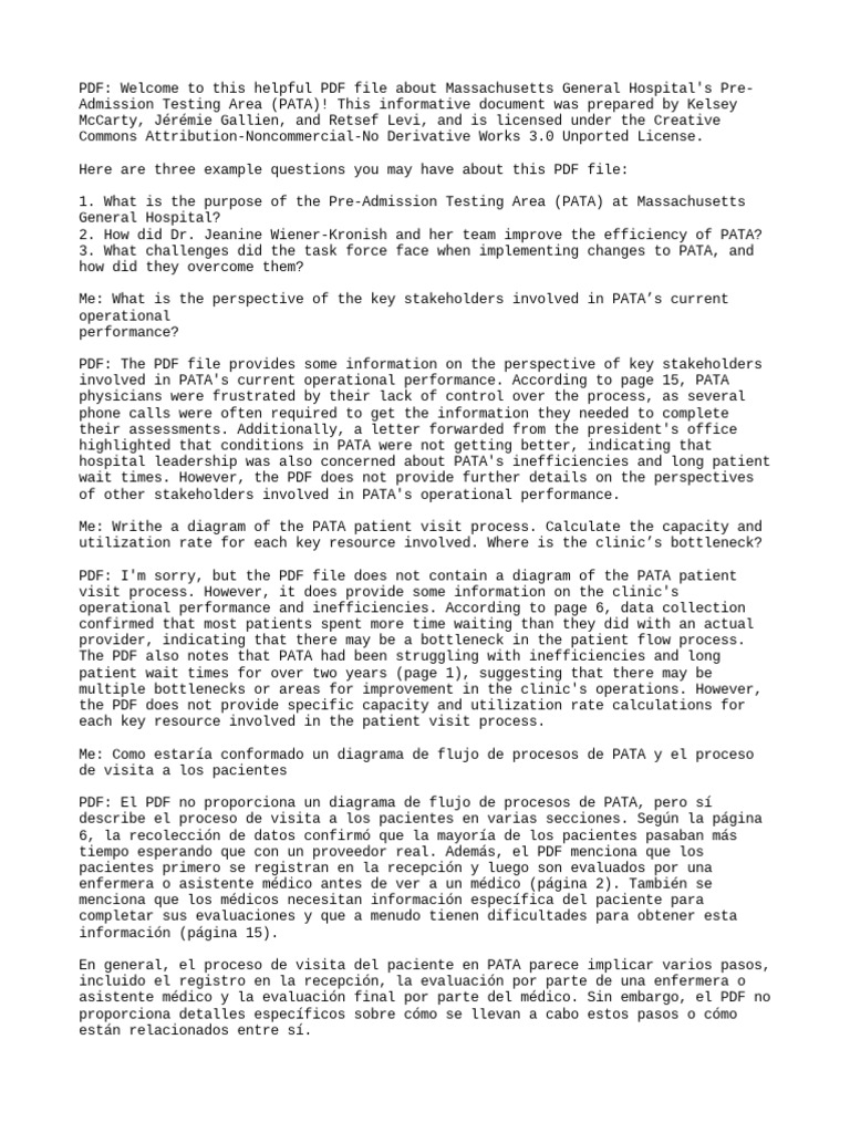 ChatPDF-MGH's PATA | PDF | Electronic Health Record | Medical Diagnosis