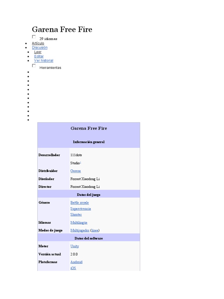 Garena Free Fire | PDF | Diseño de juego