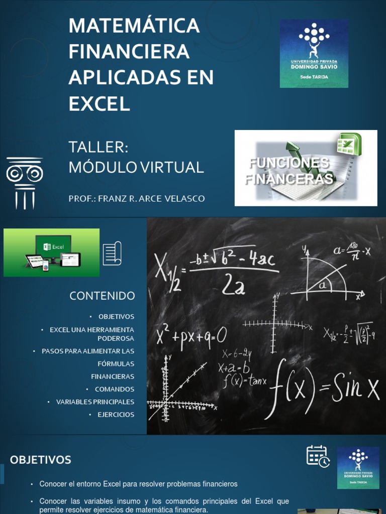 Mate Financiera Excel Upds | PDF | Microsoft Excel | Informática