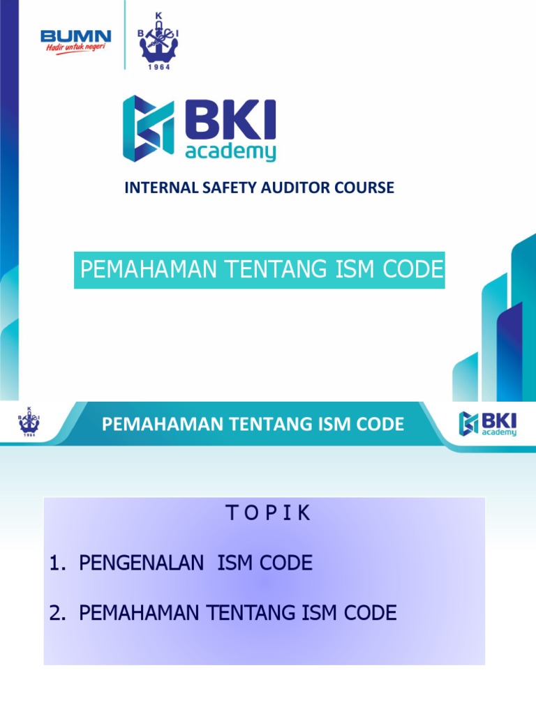 Pemahaman ISM Code untuk Auditor | PDF | Teknologi & Rekayasa