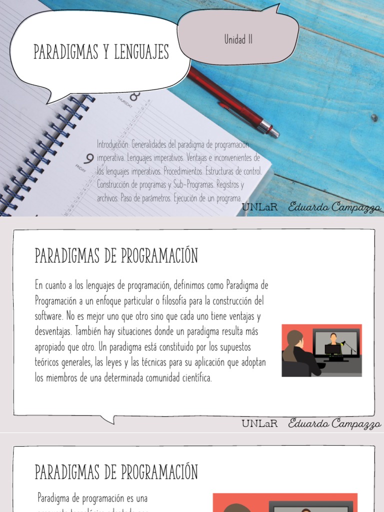 Unidad II Paradigmas de Programacion | PDF | Lenguaje de programación | Paradigmas de programación