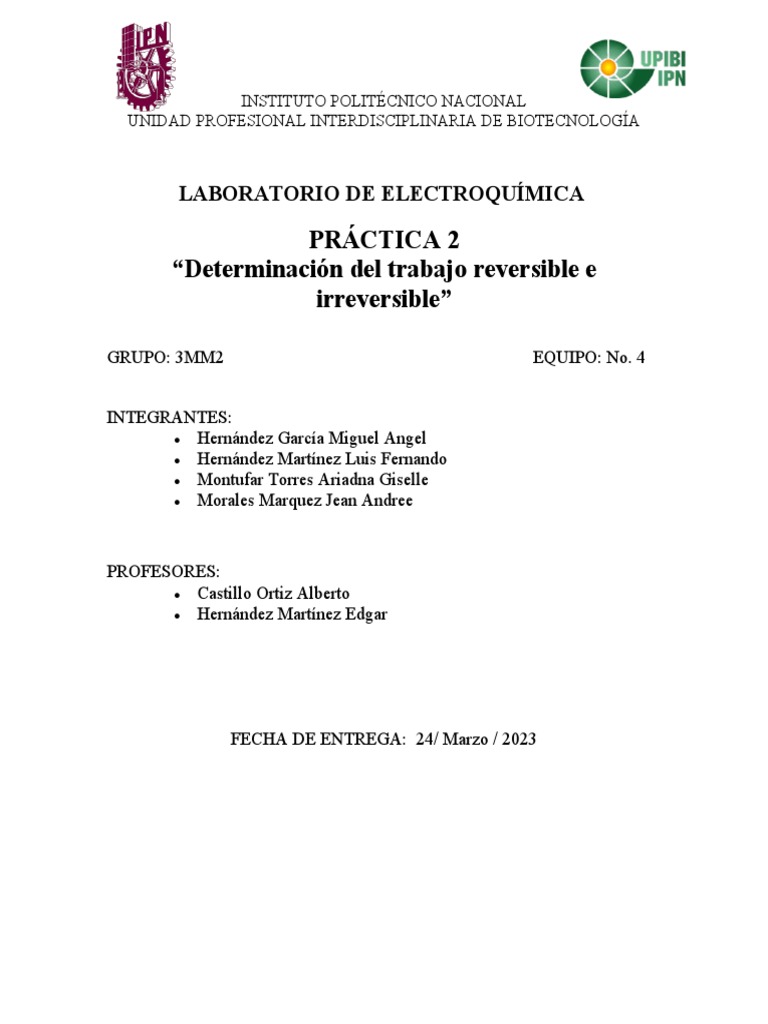 Práctica 2-Electroquímica | PDF | Funciones y mapeos | Análisis matemático