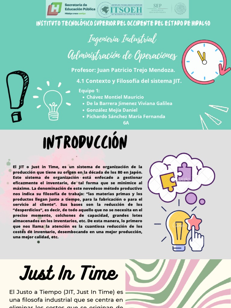 Filosofía y Contexto del JIT en Producción | PDF | Economias | Business