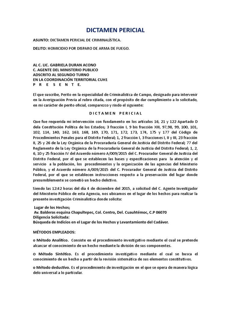 Dictamen Pericial Vela C17 Pdf Razonamiento Deductivo Conocimiento